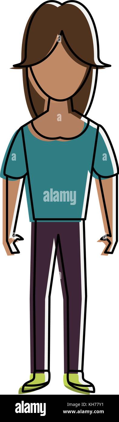 Woman posing cartoon Stock Vector Image & Art - Alamy