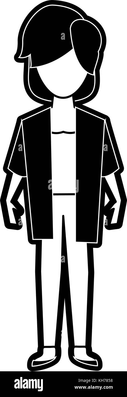 Woman portrait studio Stock Vector Images - Alamy