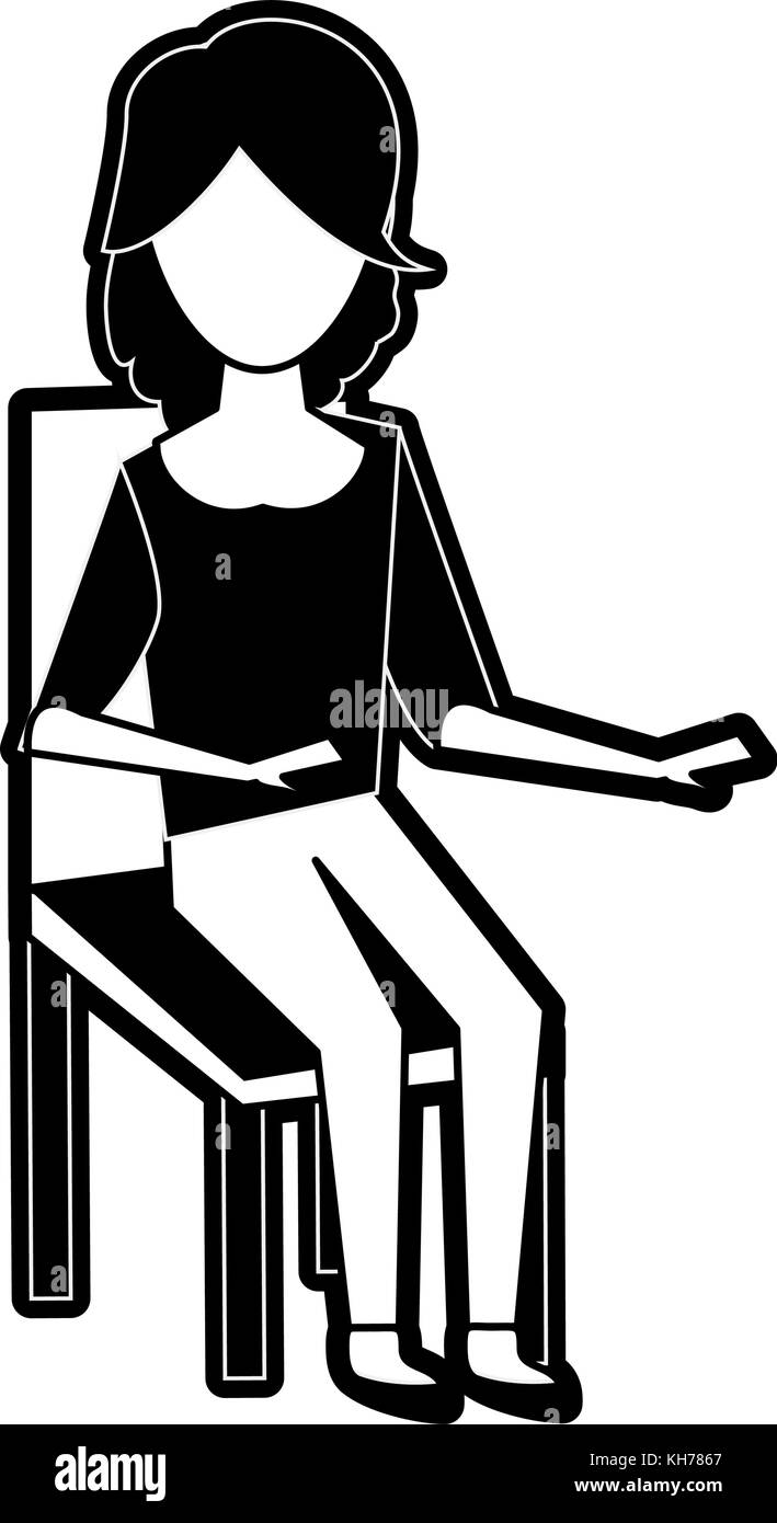 Young trendy cheerful woman Stock Vector Images - Alamy