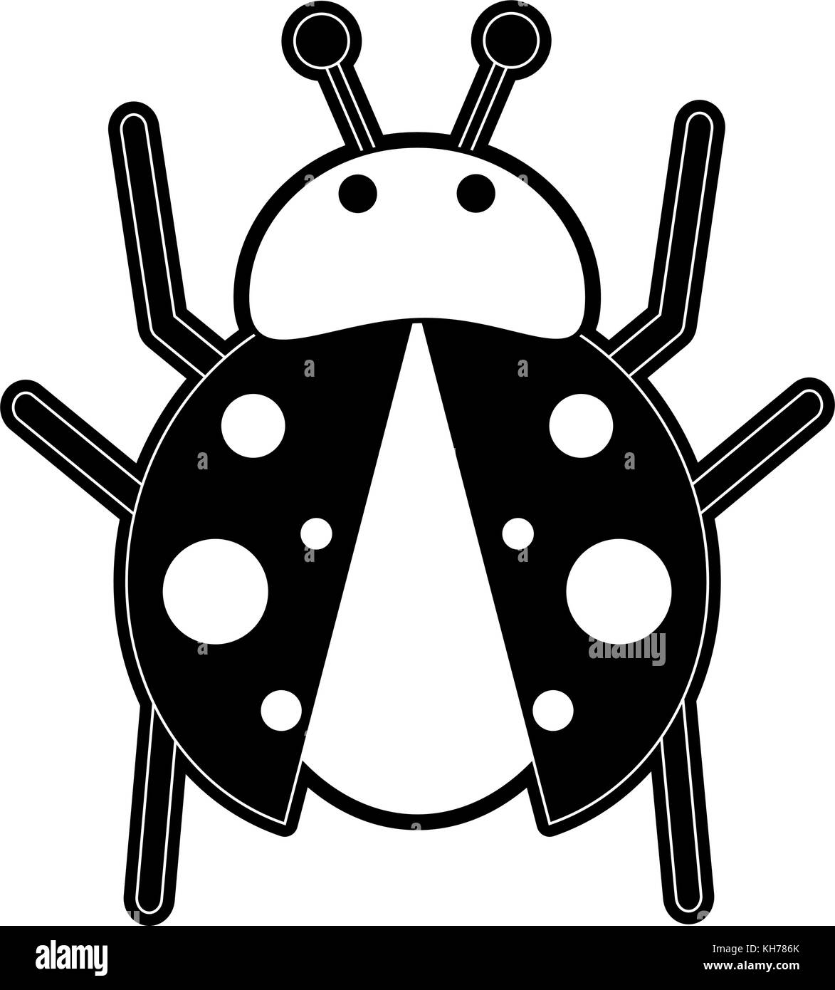 Cute ladybug cartoon Black and White Stock Photos & Images - Alamy