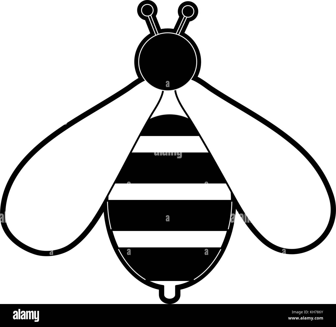 Cute bee symbol Stock Vector Image & Art - Alamy