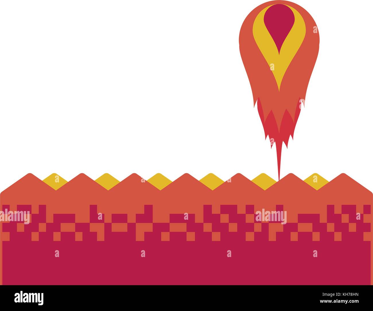 Volcanic lava game ground Stock Vector Image & Art - Alamy