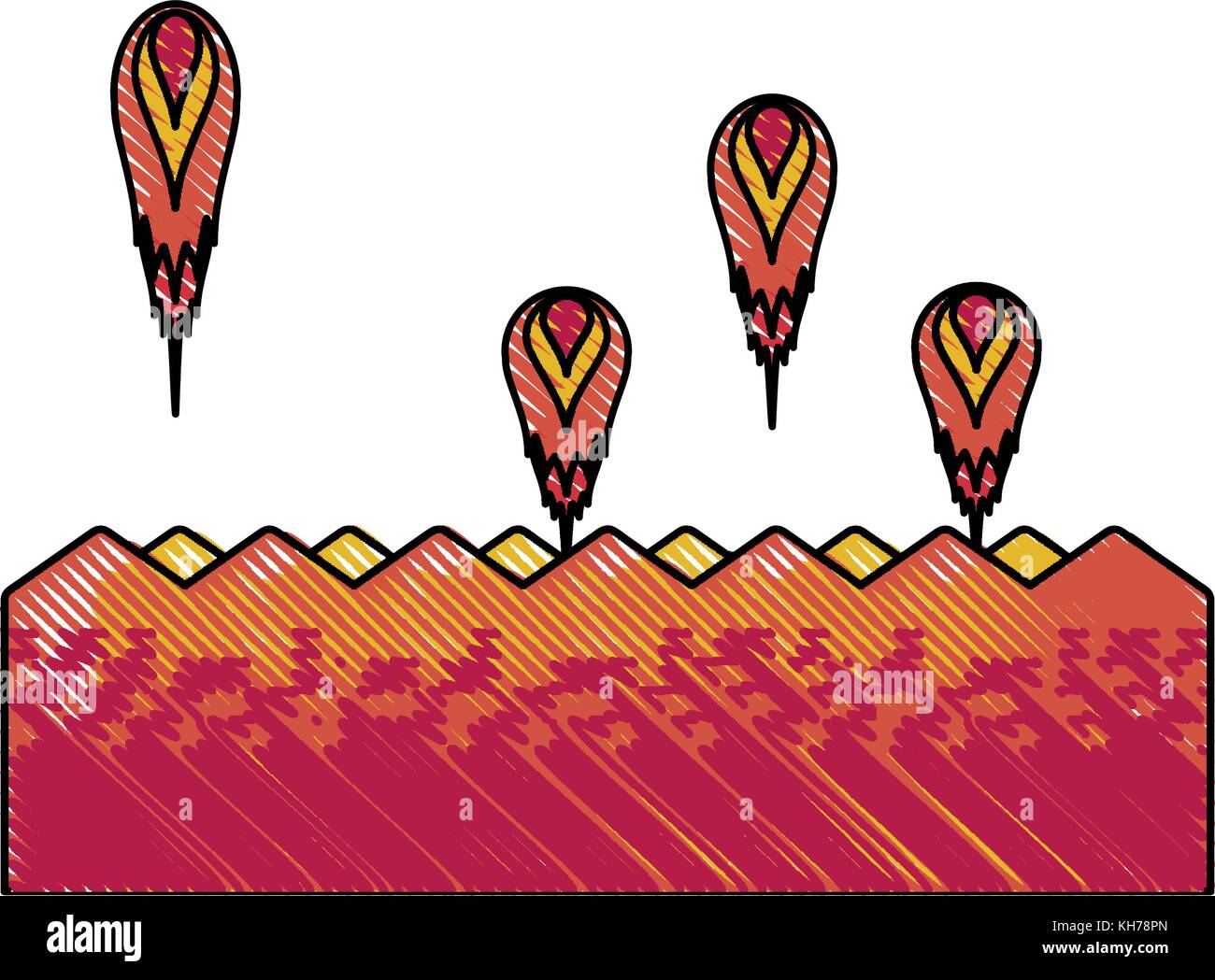 Volcanic lava game ground Stock Vector Image & Art - Alamy