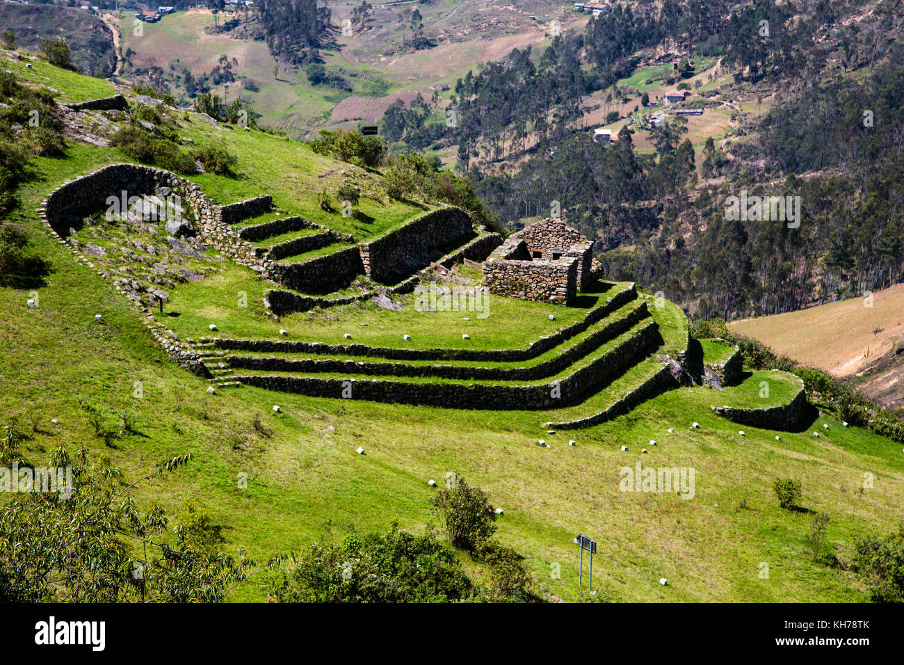 Inca ruin at Cojitambo in Ecuador Stock Photo - Alamy