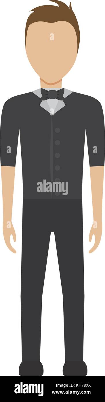 waiter man vector illustration Stock Vector Image & Art - Alamy
