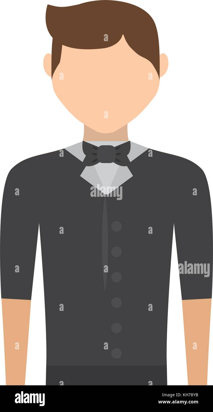 waiter man vector illustration Stock Vector Image & Art - Alamy