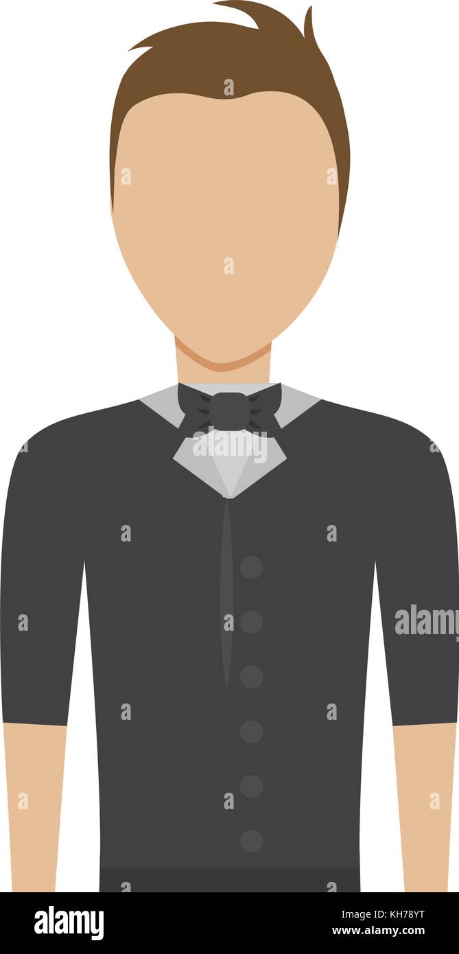 waiter man vector illustration Stock Vector Image & Art - Alamy
