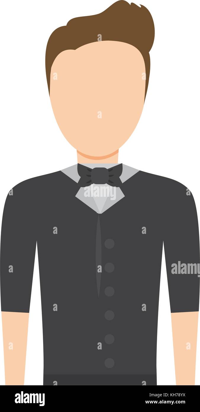 waiter man vector illustration Stock Vector Image & Art - Alamy