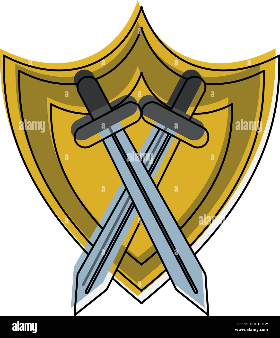 Cartoon Shield And Swords High Resolution Stock Photography and Images ...