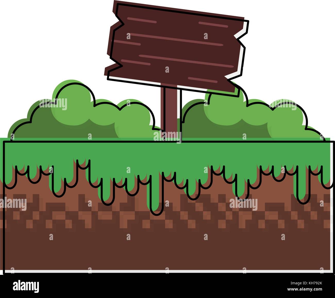 Wooden signpost game item Stock Vector Image & Art - Alamy