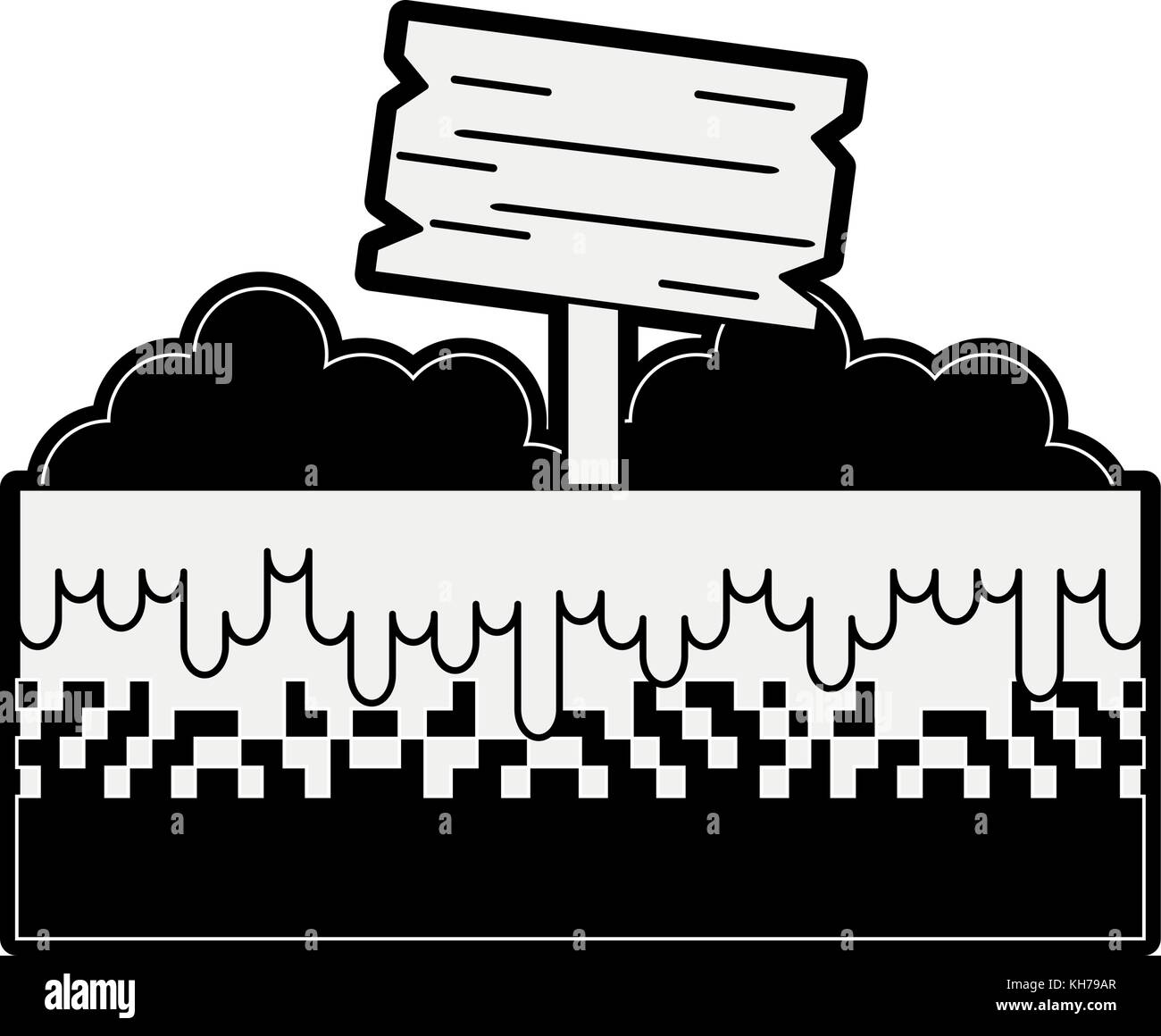 Wooden signpost game item Stock Vector Image & Art - Alamy