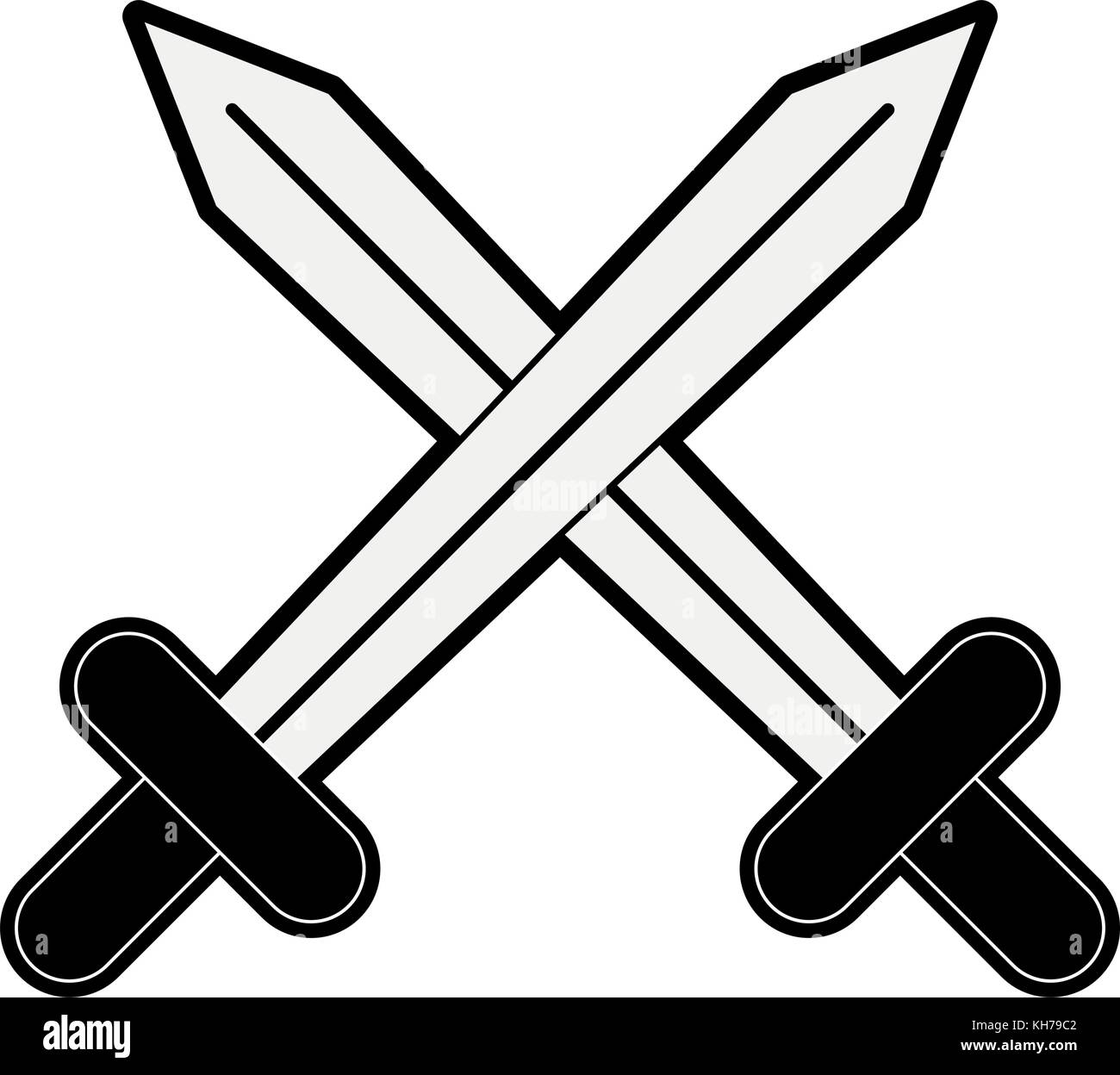 Swords crossed game icon Stock Vector Image & Art - Alamy