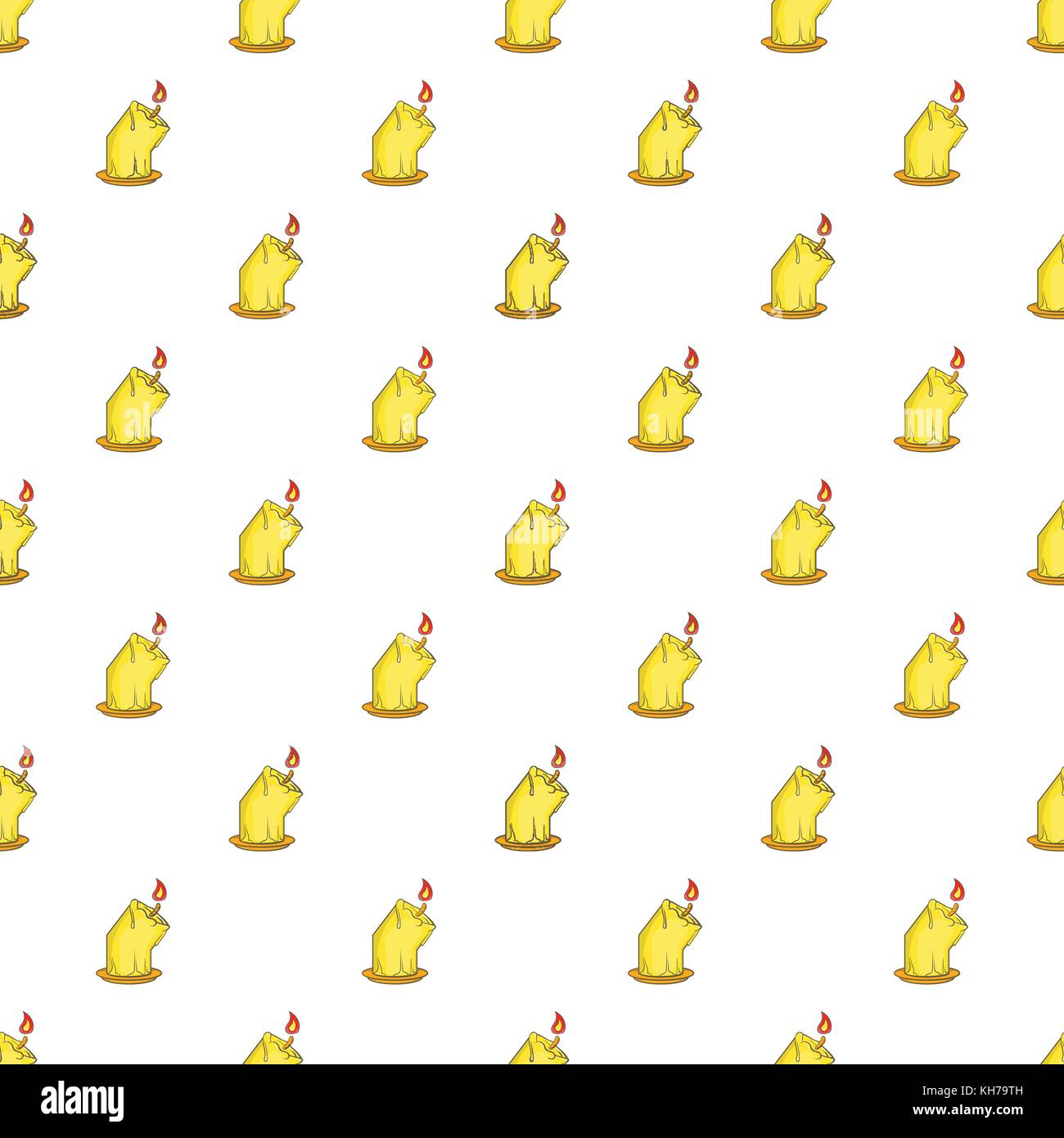 Burning candle with dripping wax pattern Stock Vector Image & Art - Alamy