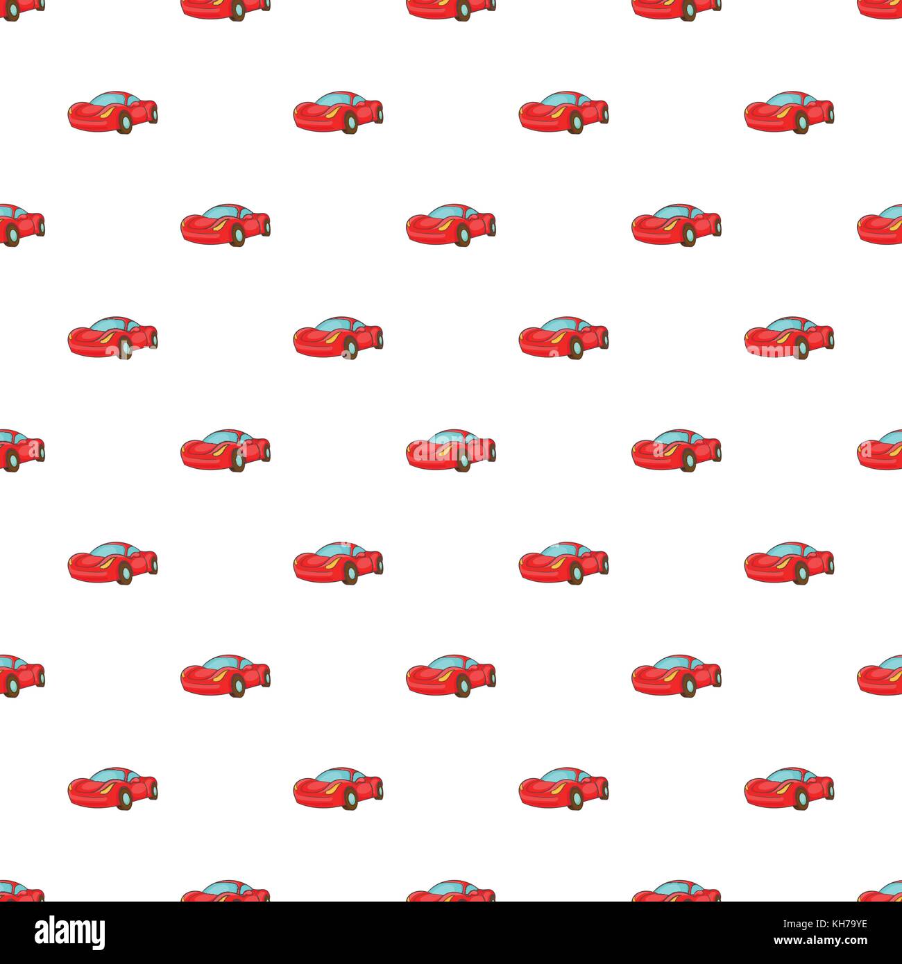 Red car pattern, cartoon style Stock Vector Image & Art - Alamy