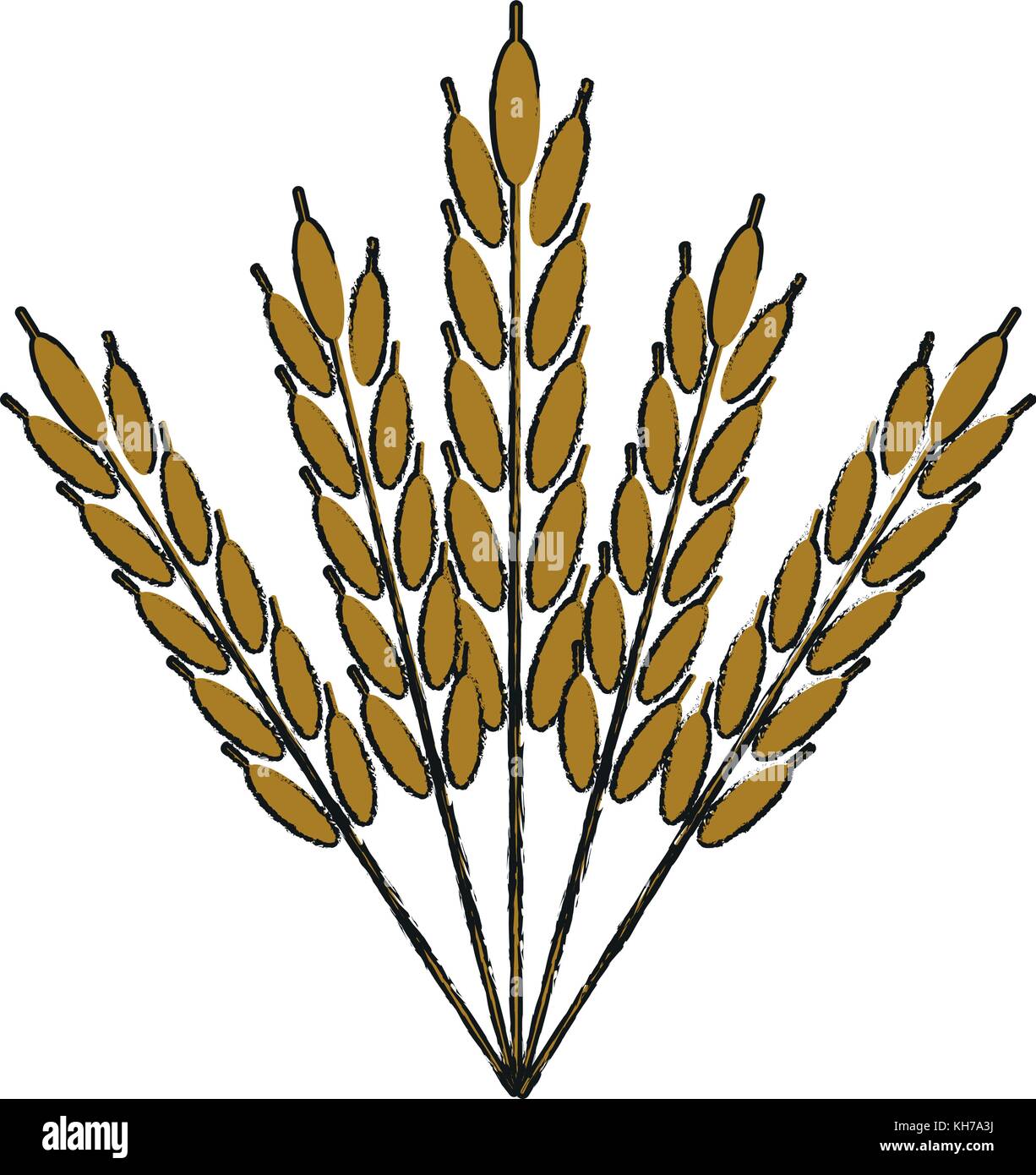 Harvest of wheat symbol Stock Vector Image & Art - Alamy