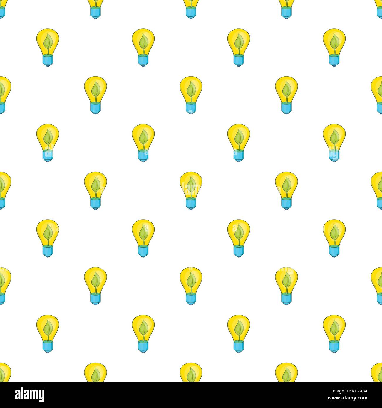 Light bulb with sprout pattern, cartoon style Stock Vector Image & Art ...