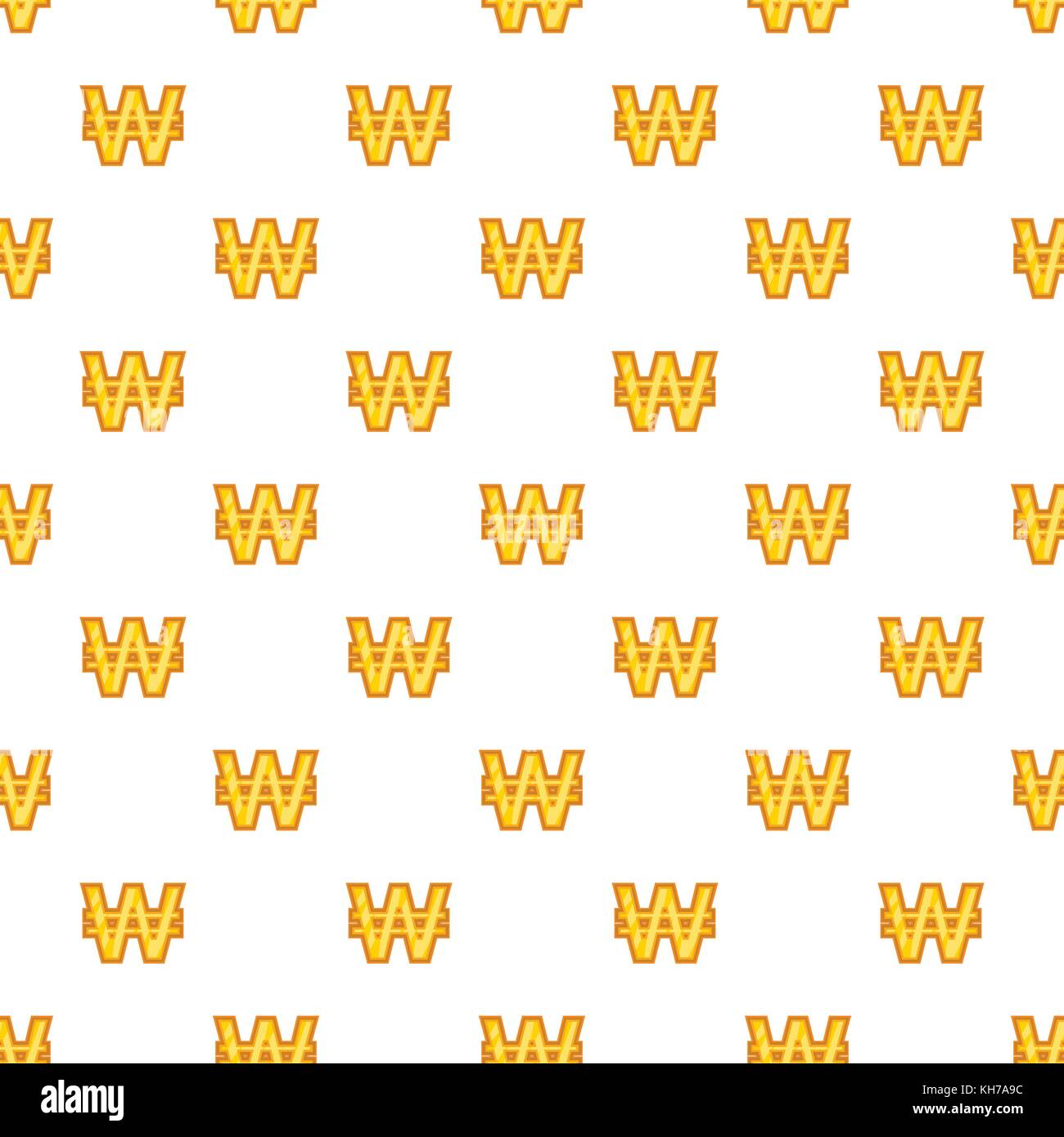 Won currency symbol pattern, cartoon style Stock Vector Image & Art - Alamy