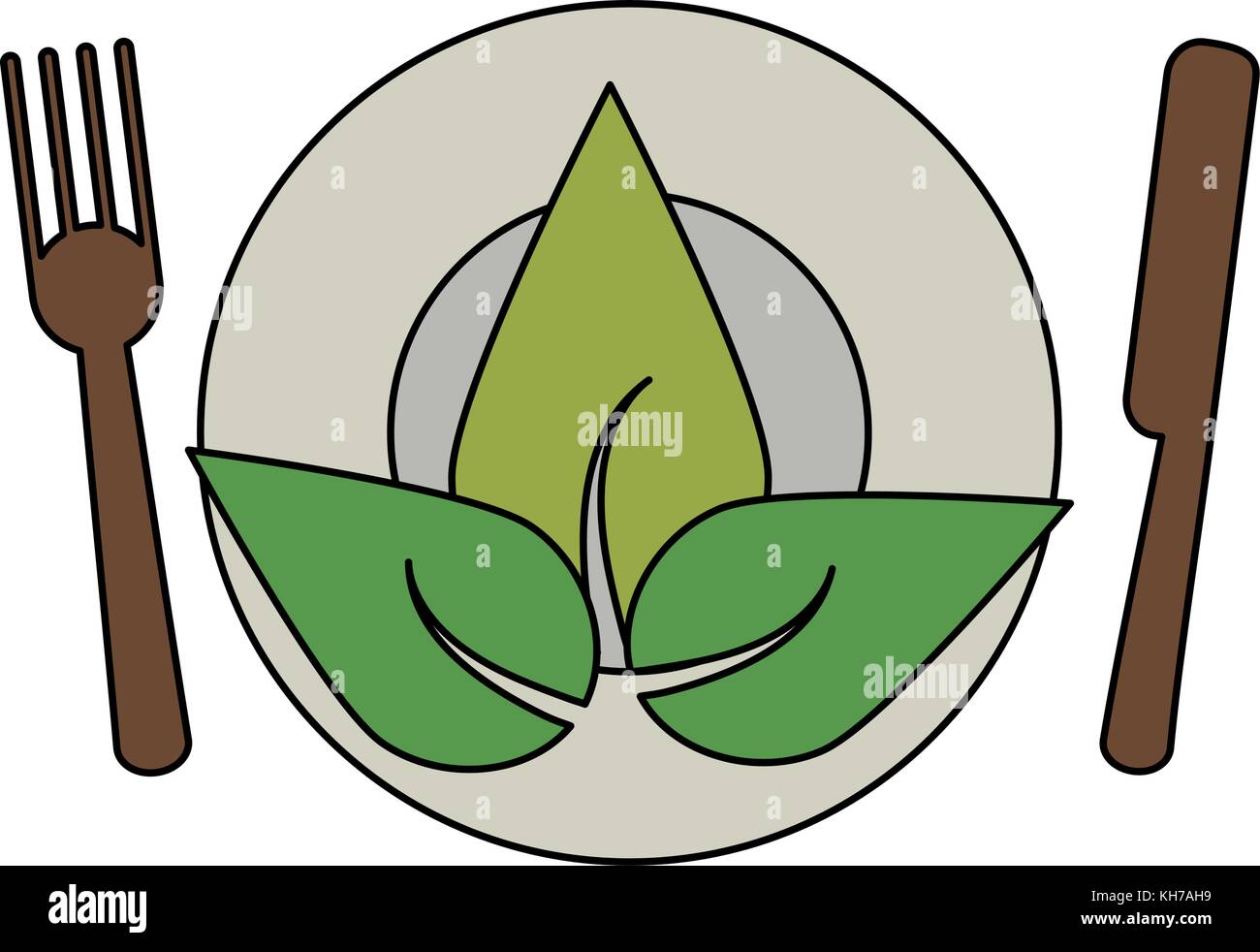 Healthy food symbol Stock Vector Image & Art - Alamy