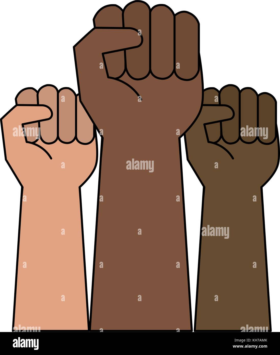 Hands clenched symbol Stock Vector Image & Art - Alamy