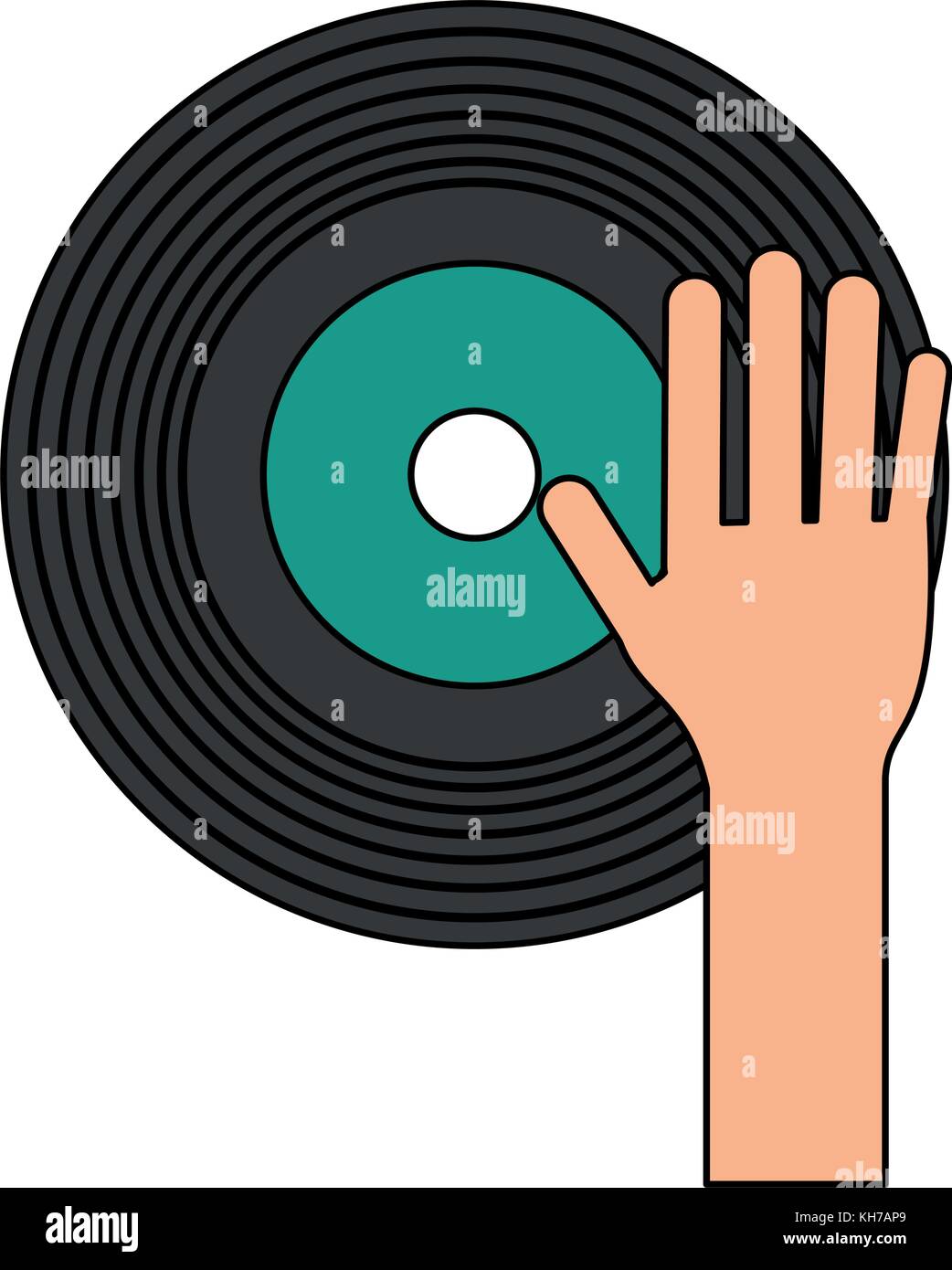 Dj vinyl symbol Stock Vector Image & Art - Alamy