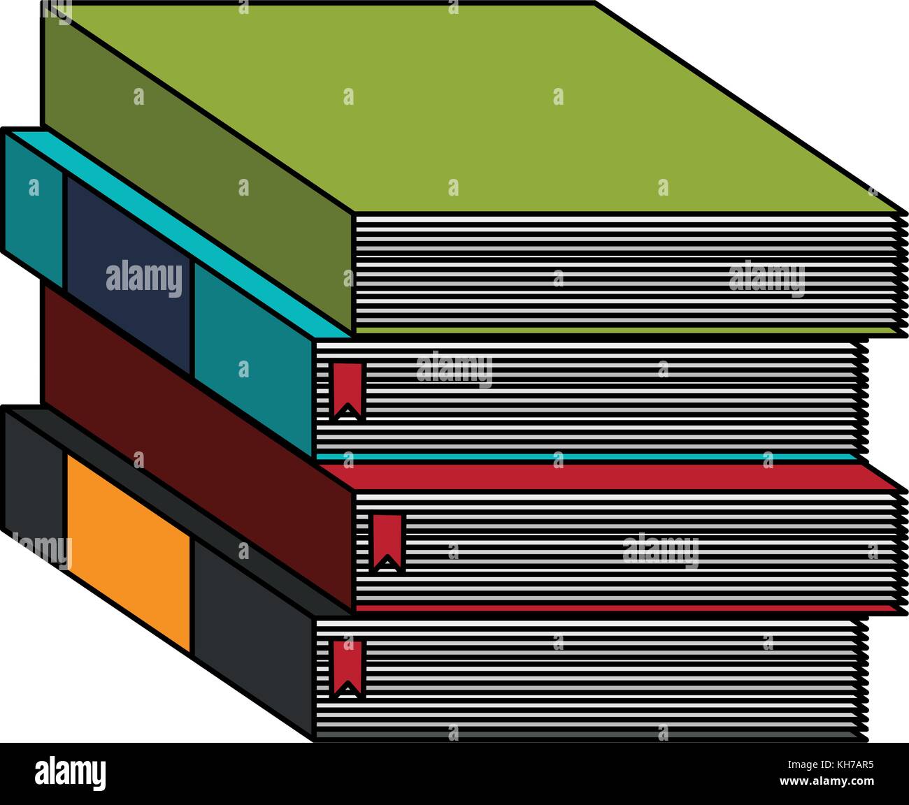 Books piled up Stock Vector Image & Art - Alamy