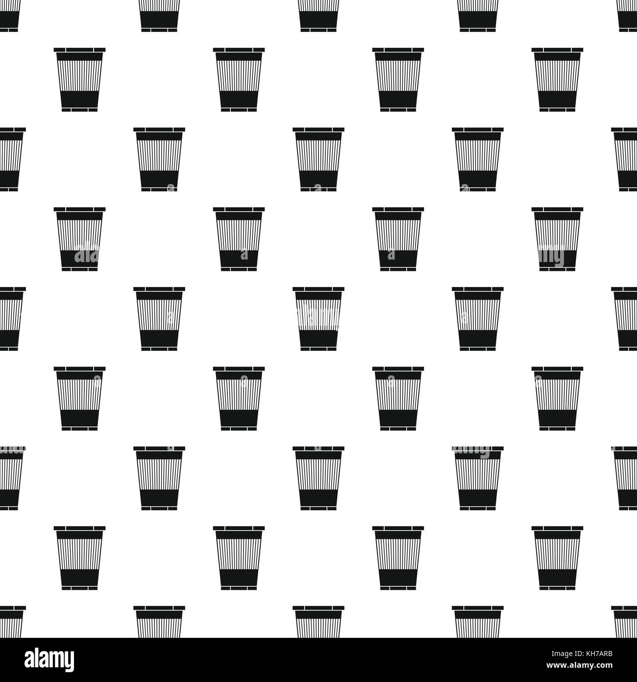 Plastic waste bin pattern, simple style Stock Vector Image & Art - Alamy