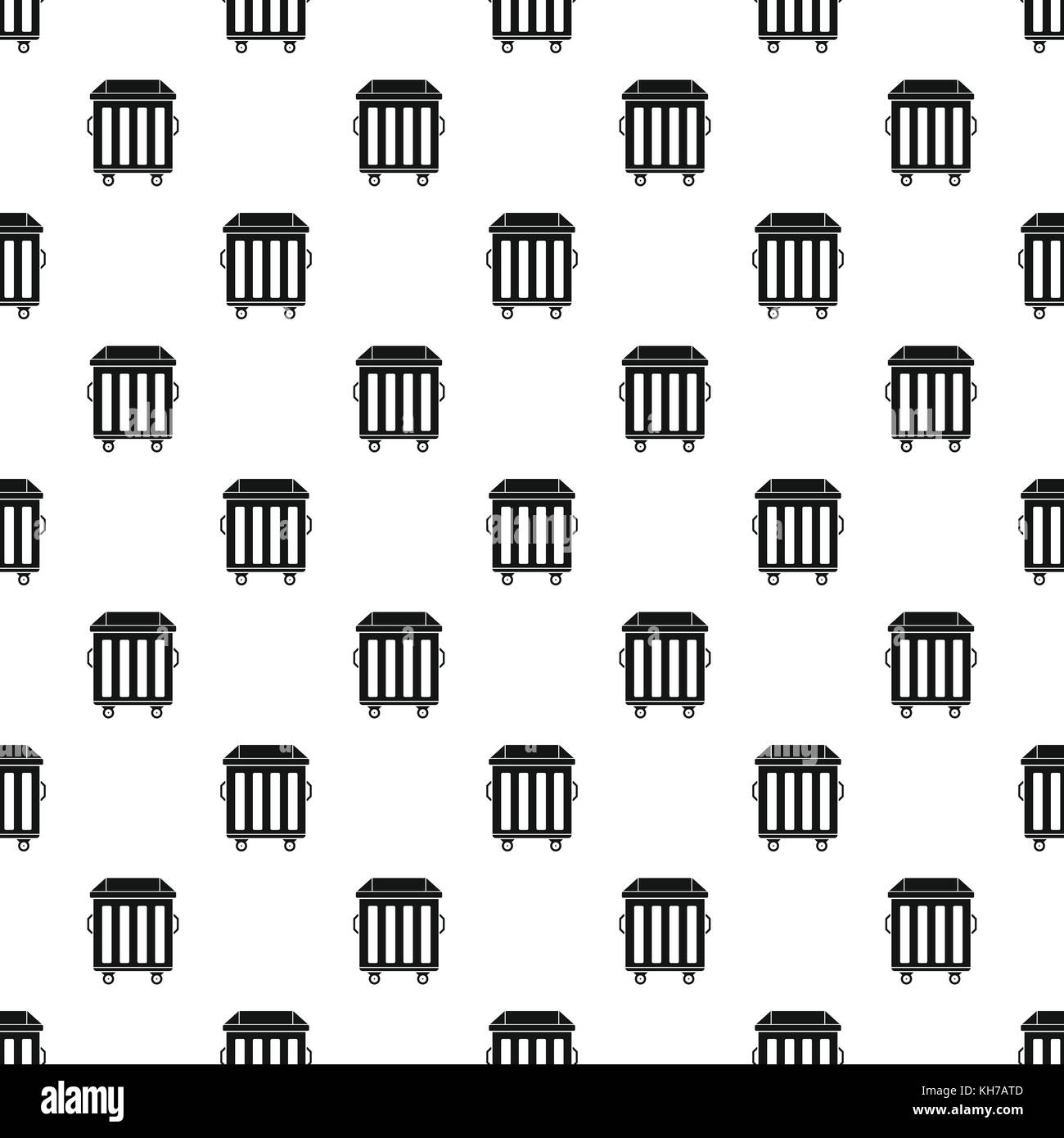 Dumpster on wheels pattern, simple style Stock Vector Image & Art - Alamy