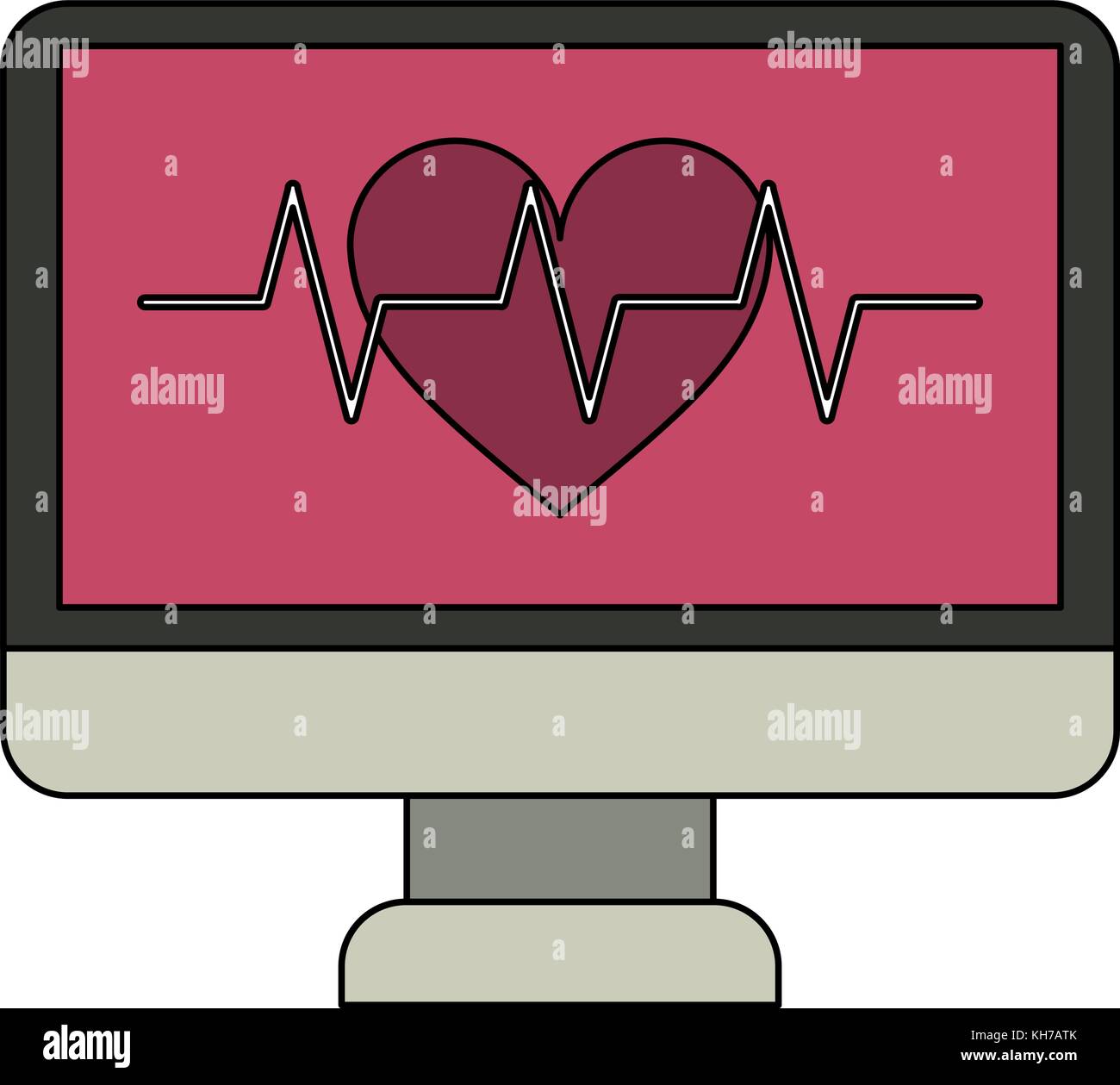 Heartbeat machine equipment Stock Vector Image & Art - Alamy