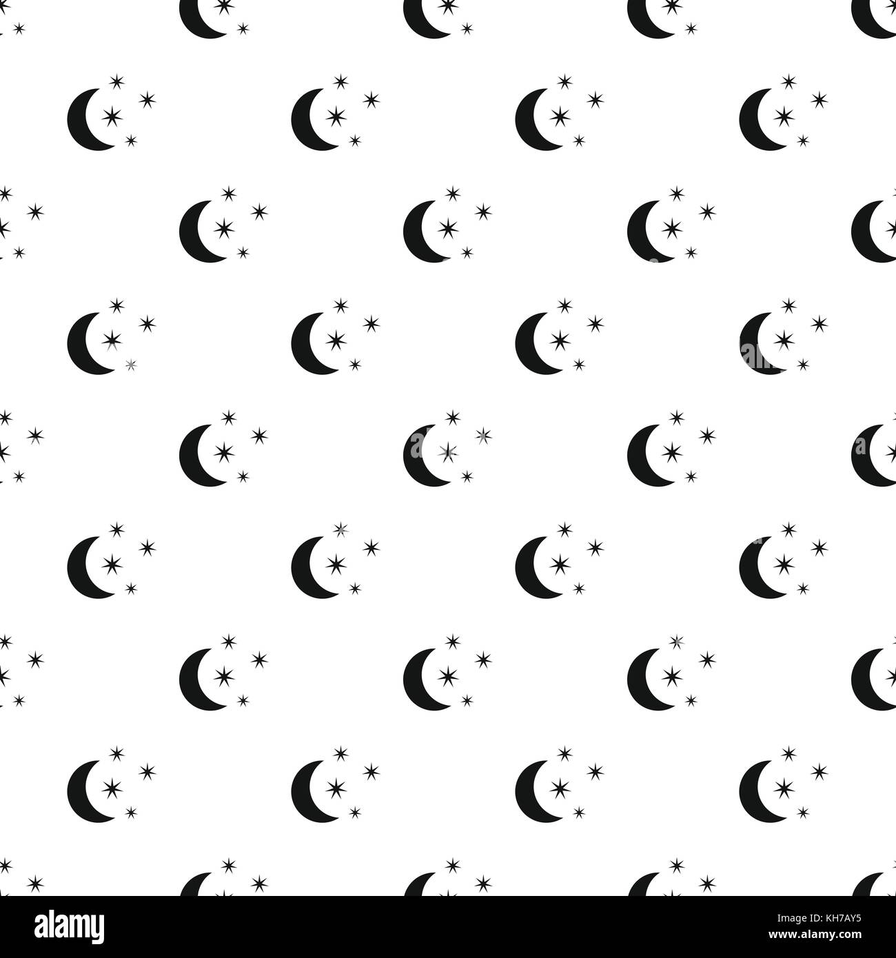 Crescent and star pattern, simple style Stock Vector Image & Art - Alamy