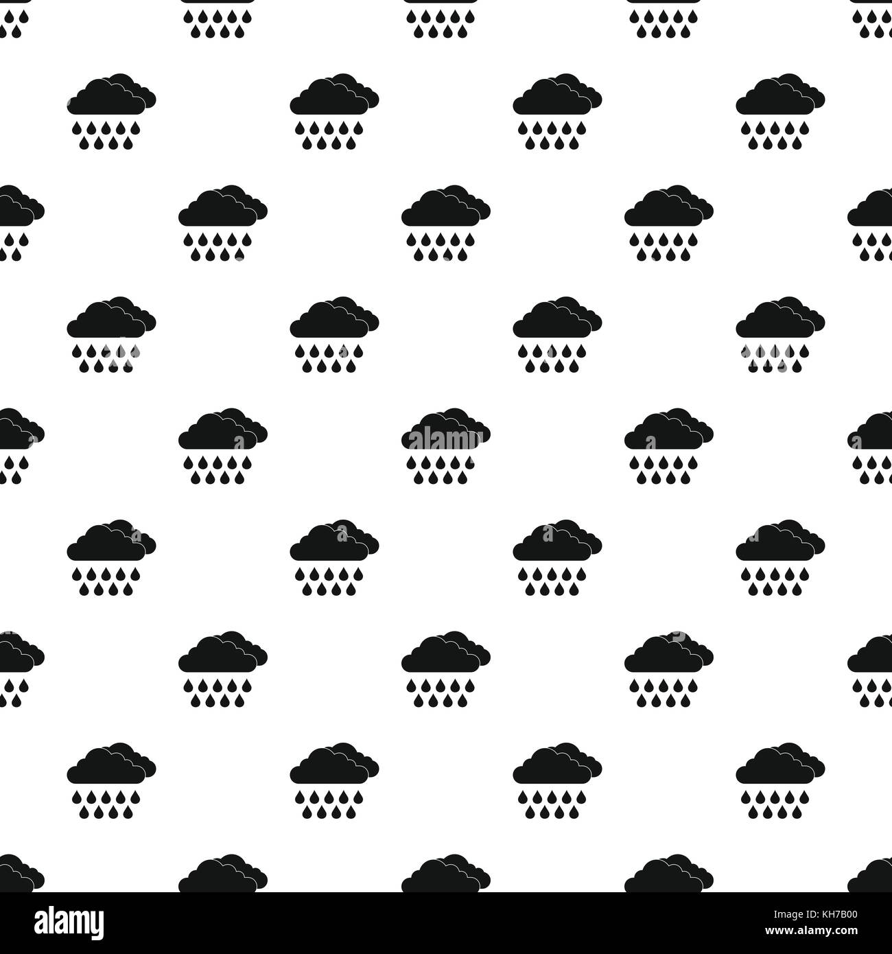 Clouds and rain pattern, simple style Stock Vector Image & Art - Alamy