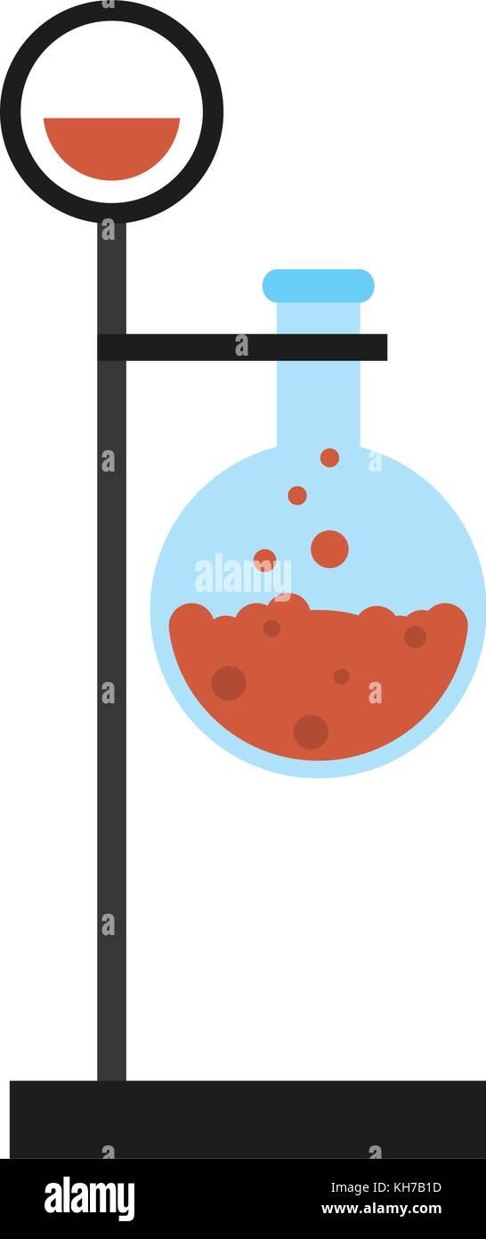 Lab flask on tripod Stock Vector Image & Art - Alamy