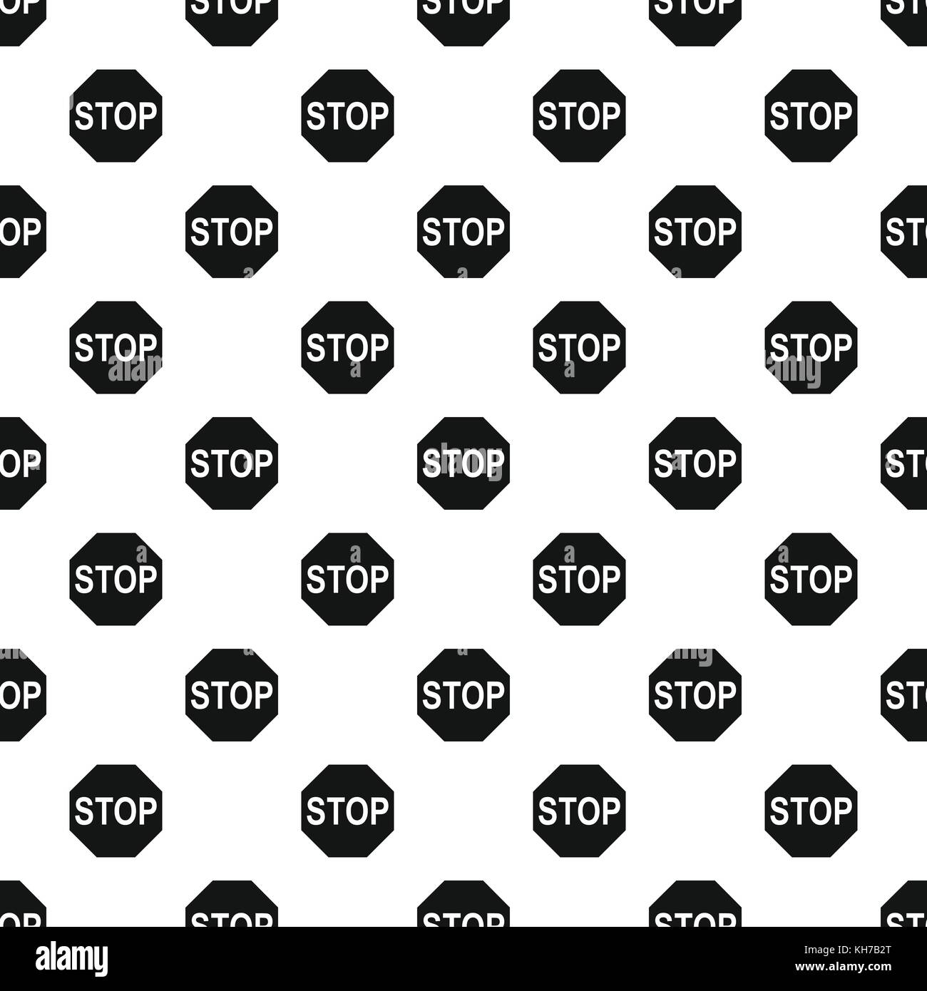 Stop sign pattern, simple style Stock Vector Image & Art - Alamy