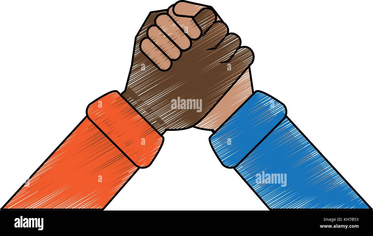 Multiracial hands holding symbol Stock Vector Image & Art - Alamy