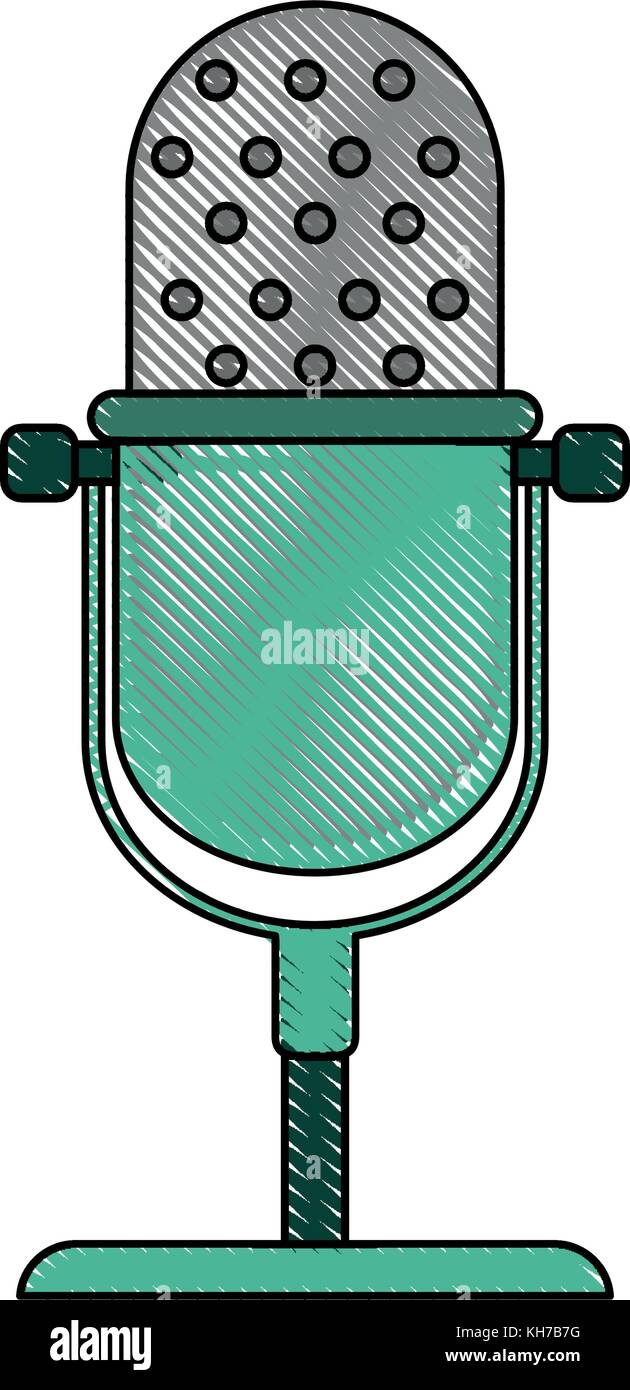 Old vintage microphone Stock Vector Image & Art - Alamy