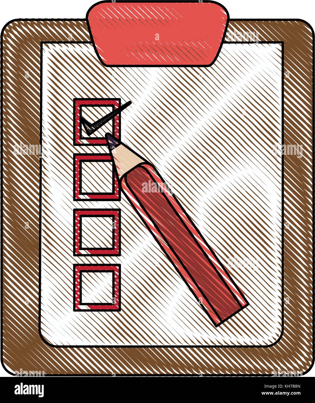 Checklist document board Stock Vector Image & Art - Alamy