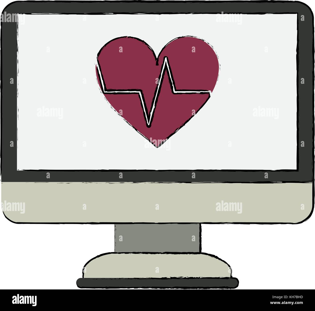 Heartbeat machine equipment Stock Vector Image & Art - Alamy