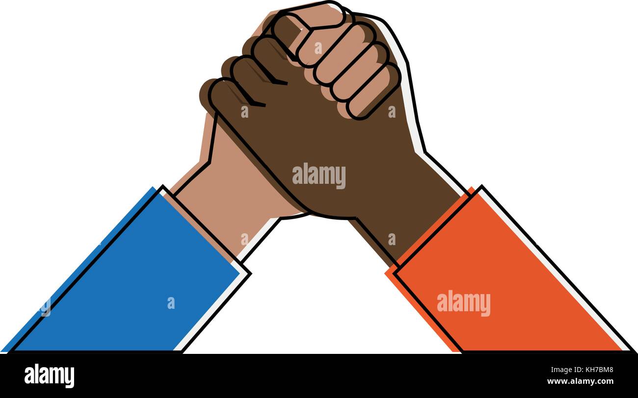 Multiracial hands holding symbol Stock Vector Image & Art - Alamy