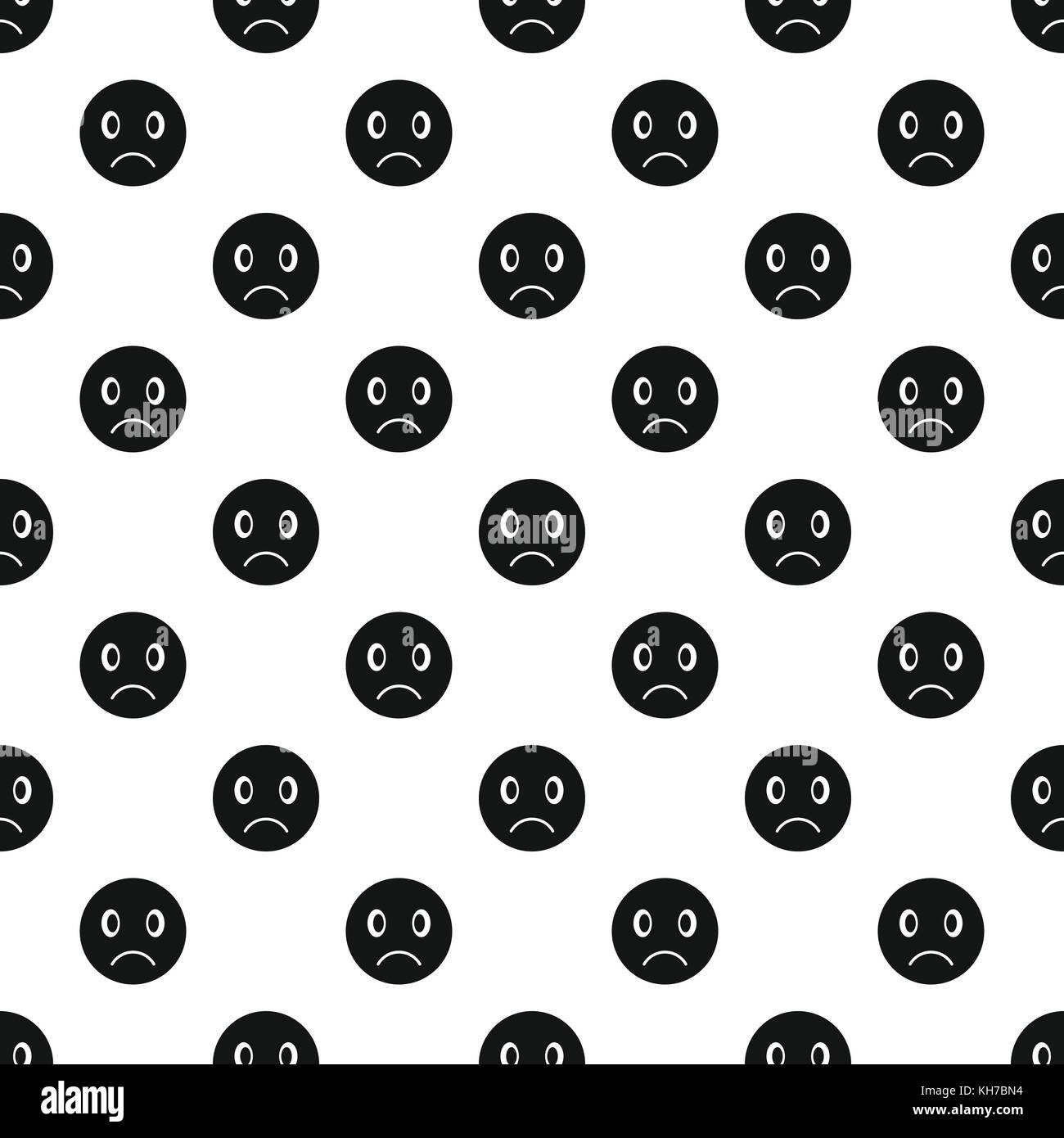 Sad face pattern, simple style Stock Vector Image & Art - Alamy