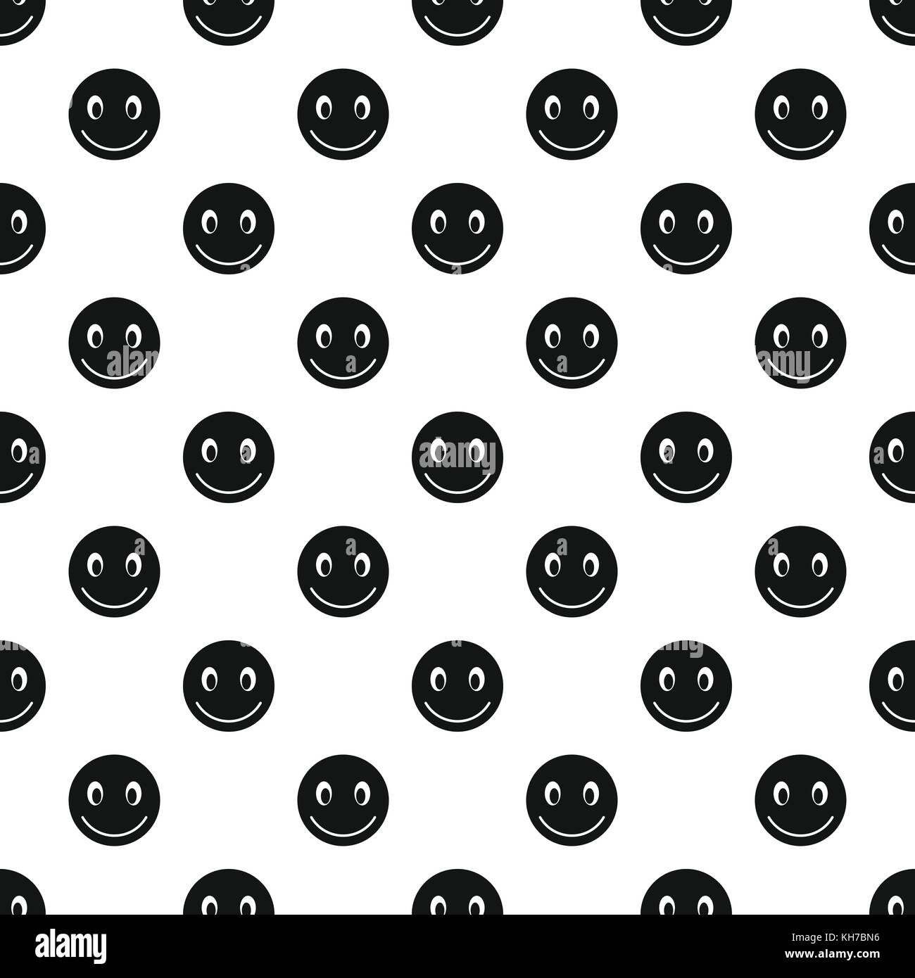 Smiley face pattern, simple style Stock Vector Image & Art - Alamy