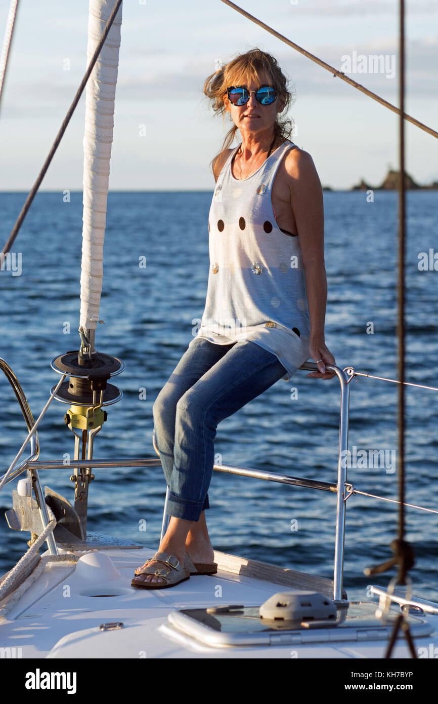 Lady at the bow Stock Photo - Alamy