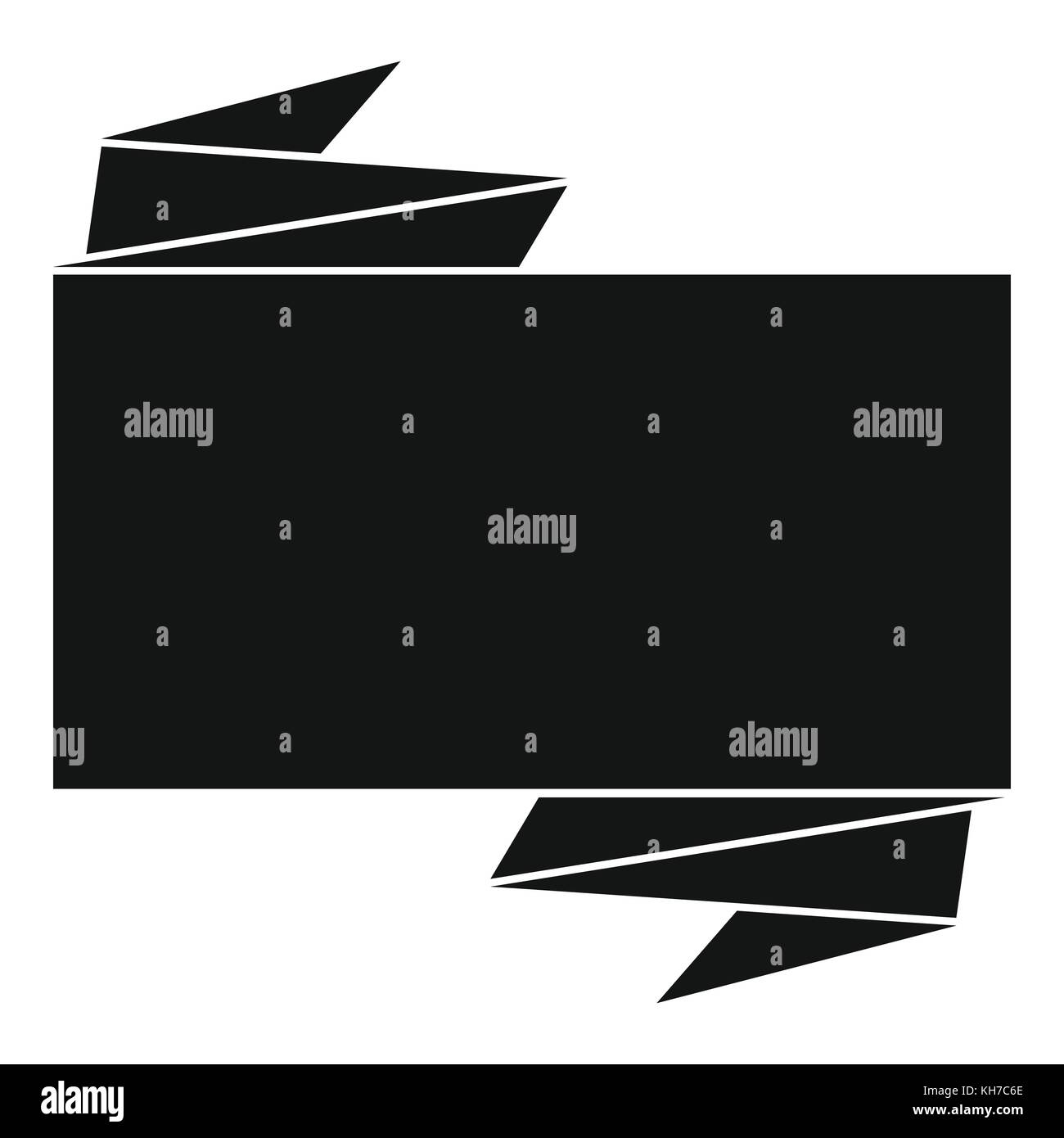 Black banner icon, simple style Stock Vector Image & Art - Alamy