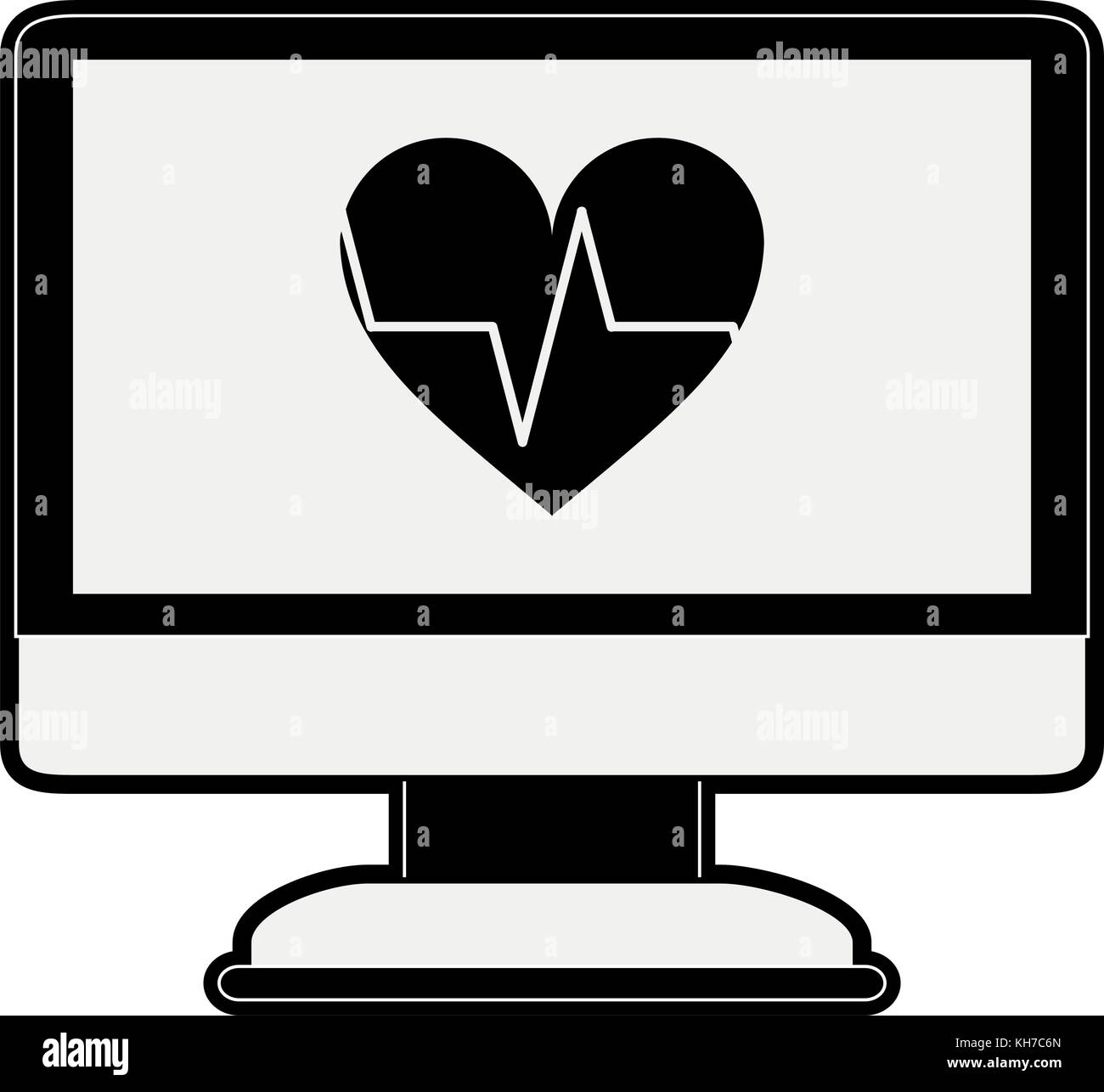 Heartbeat machine equipment Stock Vector Image & Art - Alamy