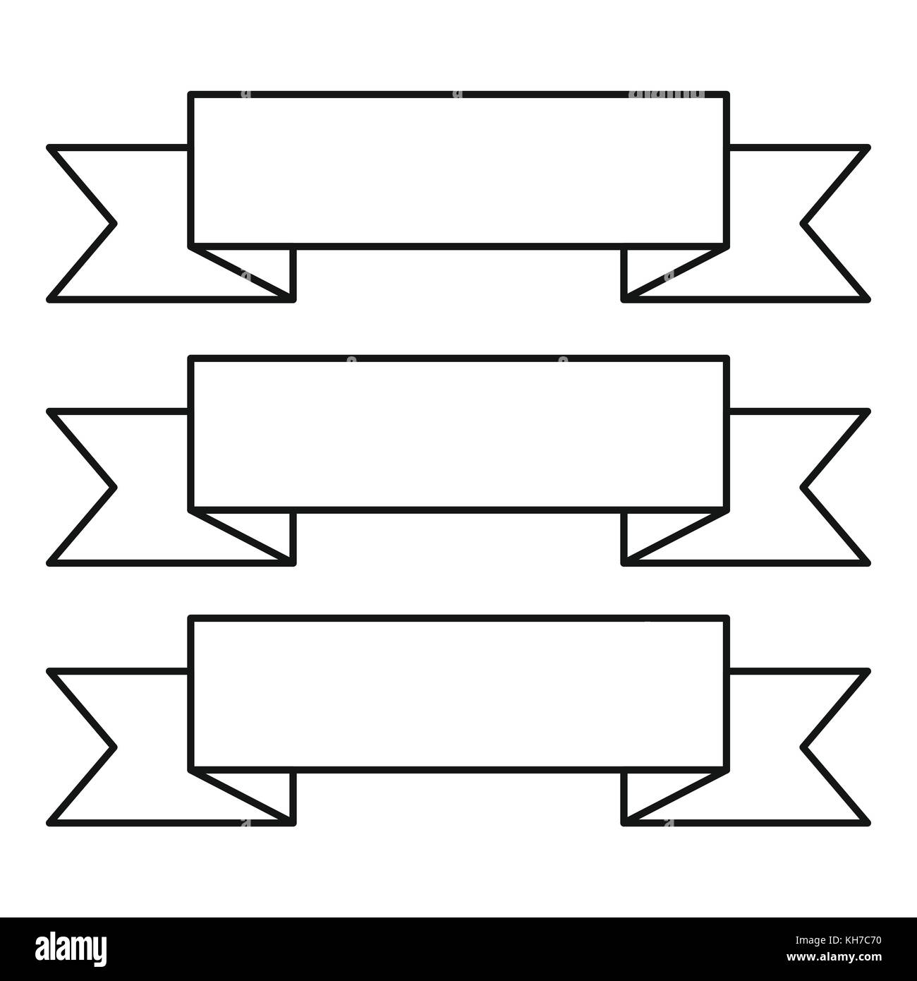 Plain ribbons icon, outline style Stock Vector Image & Art - Alamy