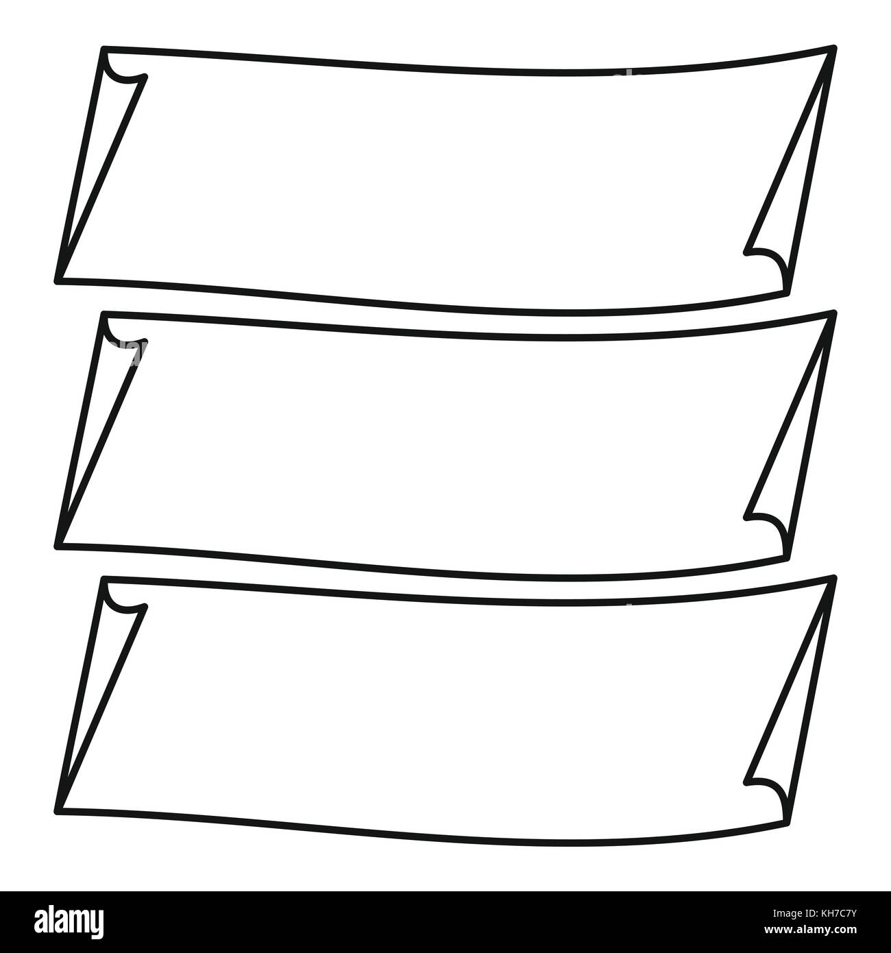 Long banners icon, outline style Stock Vector Image & Art - Alamy