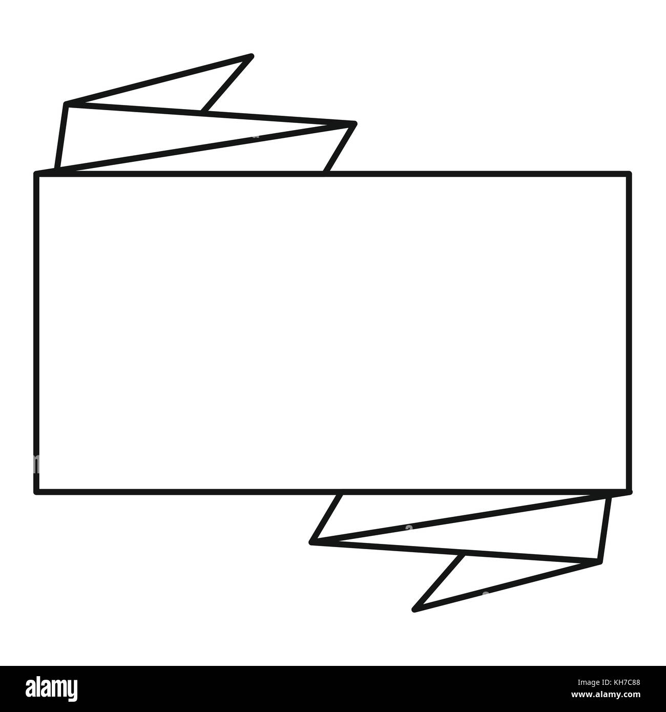 Big square banner icon, outline style Stock Vector Image & Art - Alamy