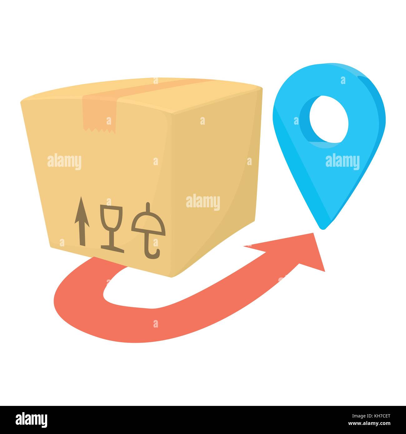 Delivery box icon, cartoon style Stock Vector Image & Art - Alamy