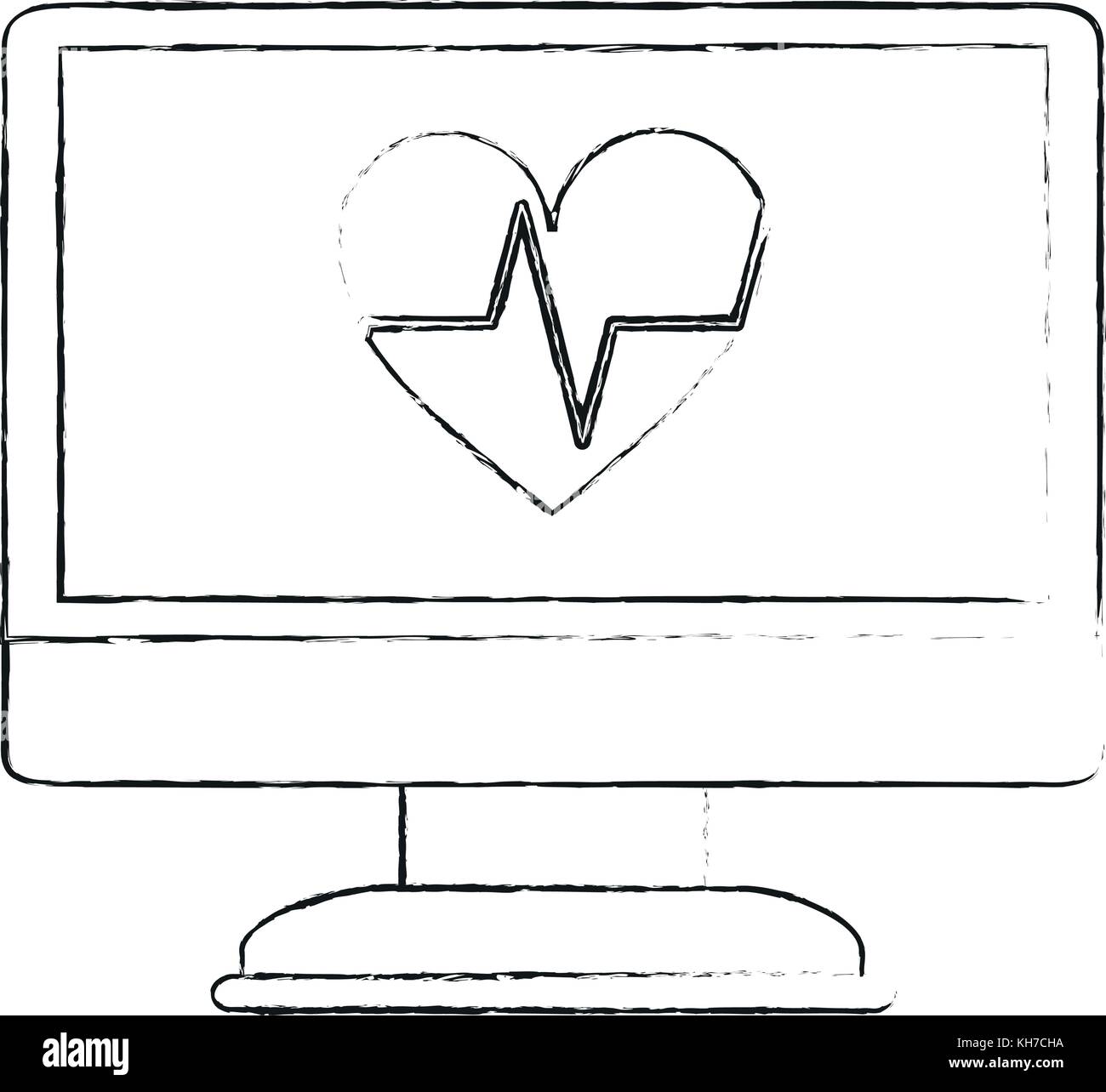 Heartbeat machine equipment Stock Vector Image & Art - Alamy