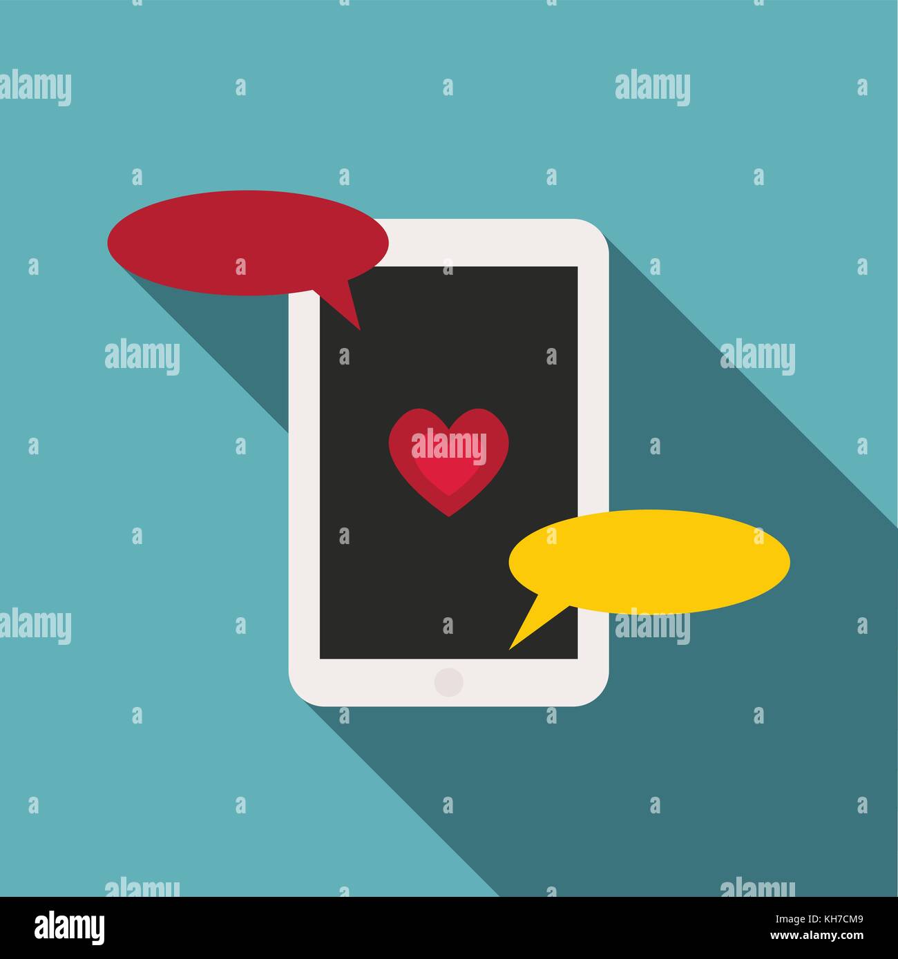 Phone icon, flat style Stock Vector Image & Art - Alamy