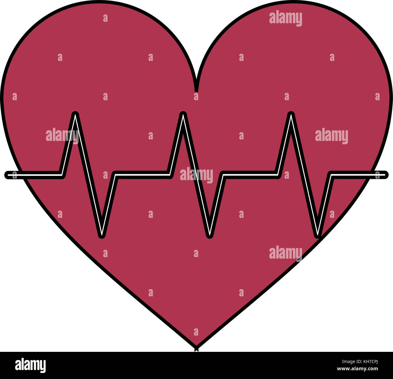 Heartbeat medical symbol Stock Vector Image & Art - Alamy