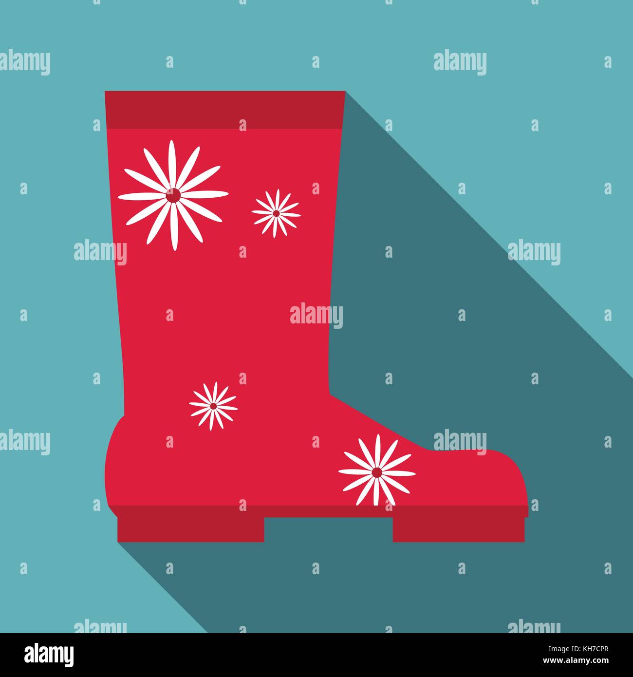 Rubber boot icon, flat style Stock Vector Image & Art - Alamy